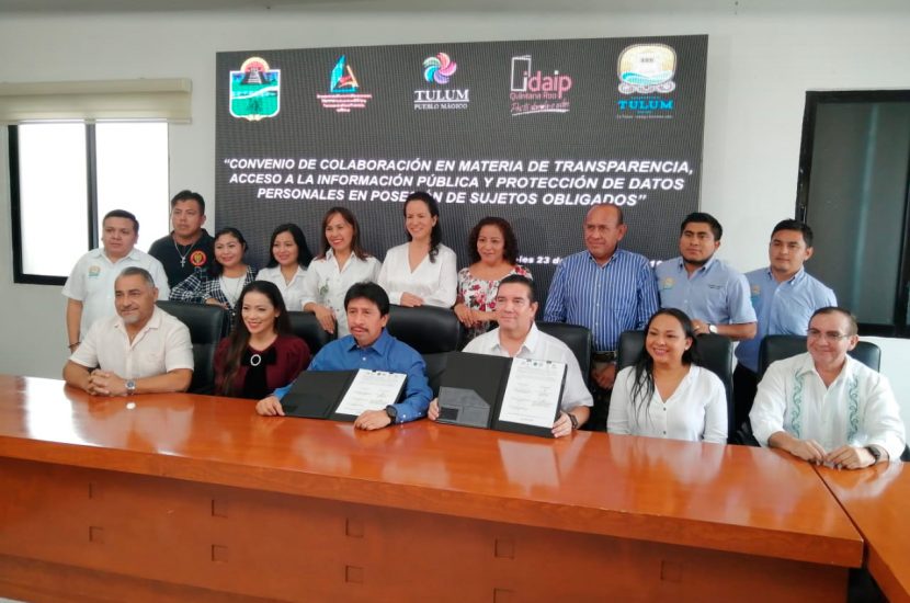 IDAIPQROO Y H. AYUNTAMIENTO DE TULUM FIRMAN CONVENIO DE COLABORACIÓN EN MATERIA DE TRANSPARENCIA ...